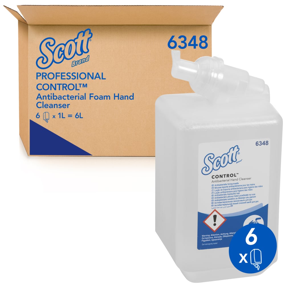 6348 Scott® Control™ Foam Antibacterial Hand Cleanser - 1 Litres / 6 ...
