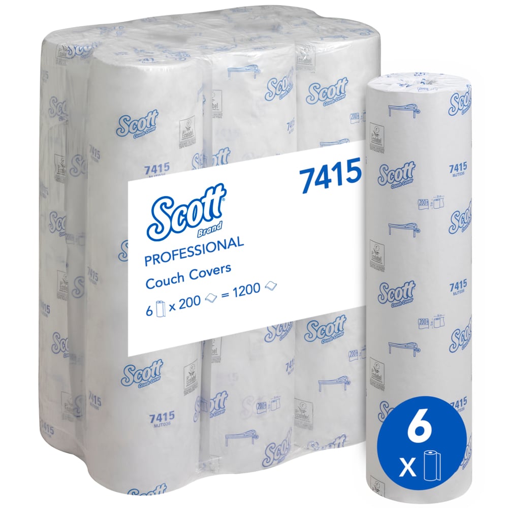 7415 - Scott® Extra Couch Cover (51W) - 6 rolls x 200 White, 2 Ply ...