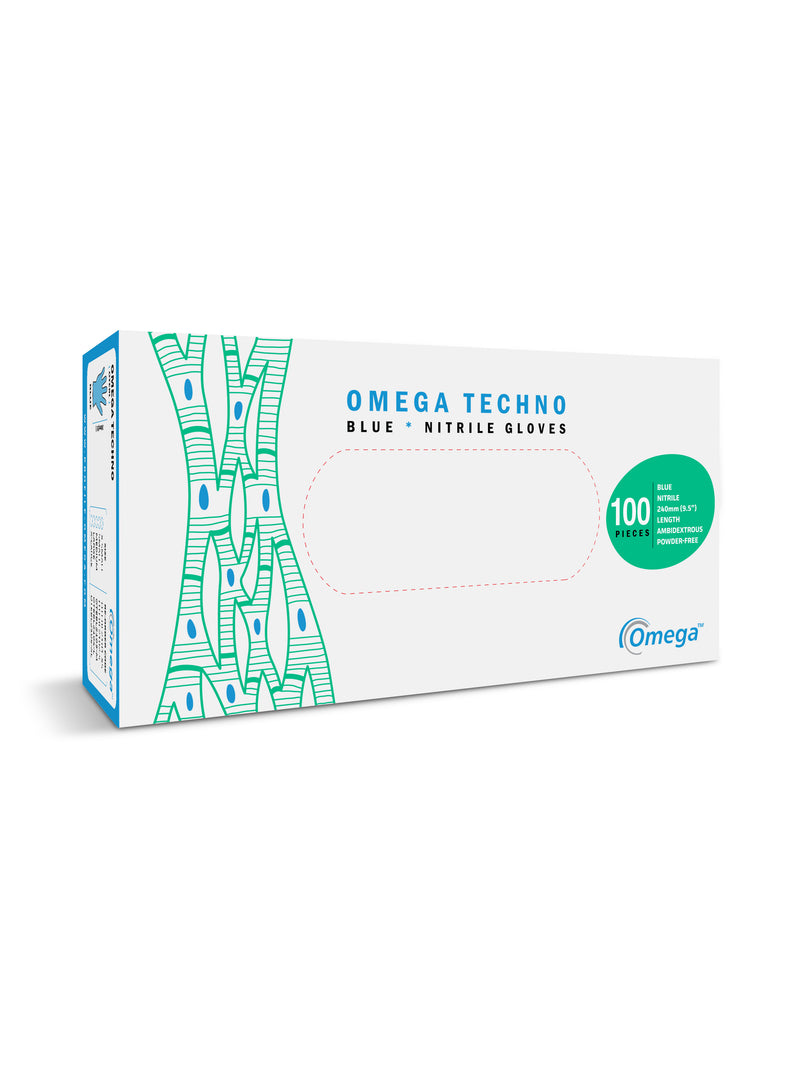 Nitritex™ Omega Techno™ Nitrile Ambidextrous Blue Gloves - OTEBL ...